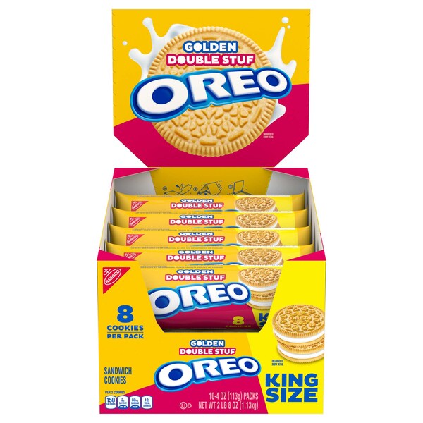 Oreo Oreo King Size Double Stuf Golden Cookies 8 Cookies Pk20 05082 Zoro